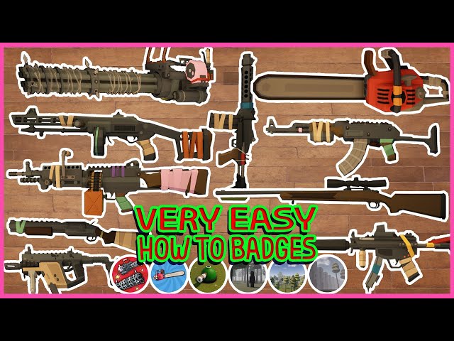 Roblox - Gamepass [ Locations ] How to get ALL 12 WEAPONS Badges in ...
