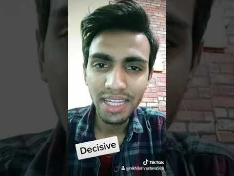 Daily use words | Decisive | What's the meaning of Decisive ?? | Vocabulary