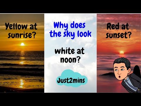 [Quick guide] Why is the sky red at sunrise and sunset but white at noon?     | Just2mins