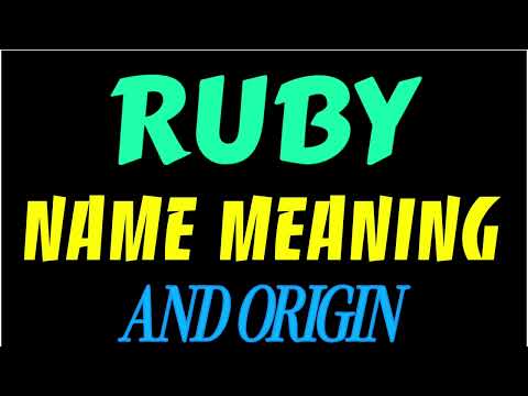 What does the name RUBY mean | RUBY meaning in english | Meaning of name RUBY