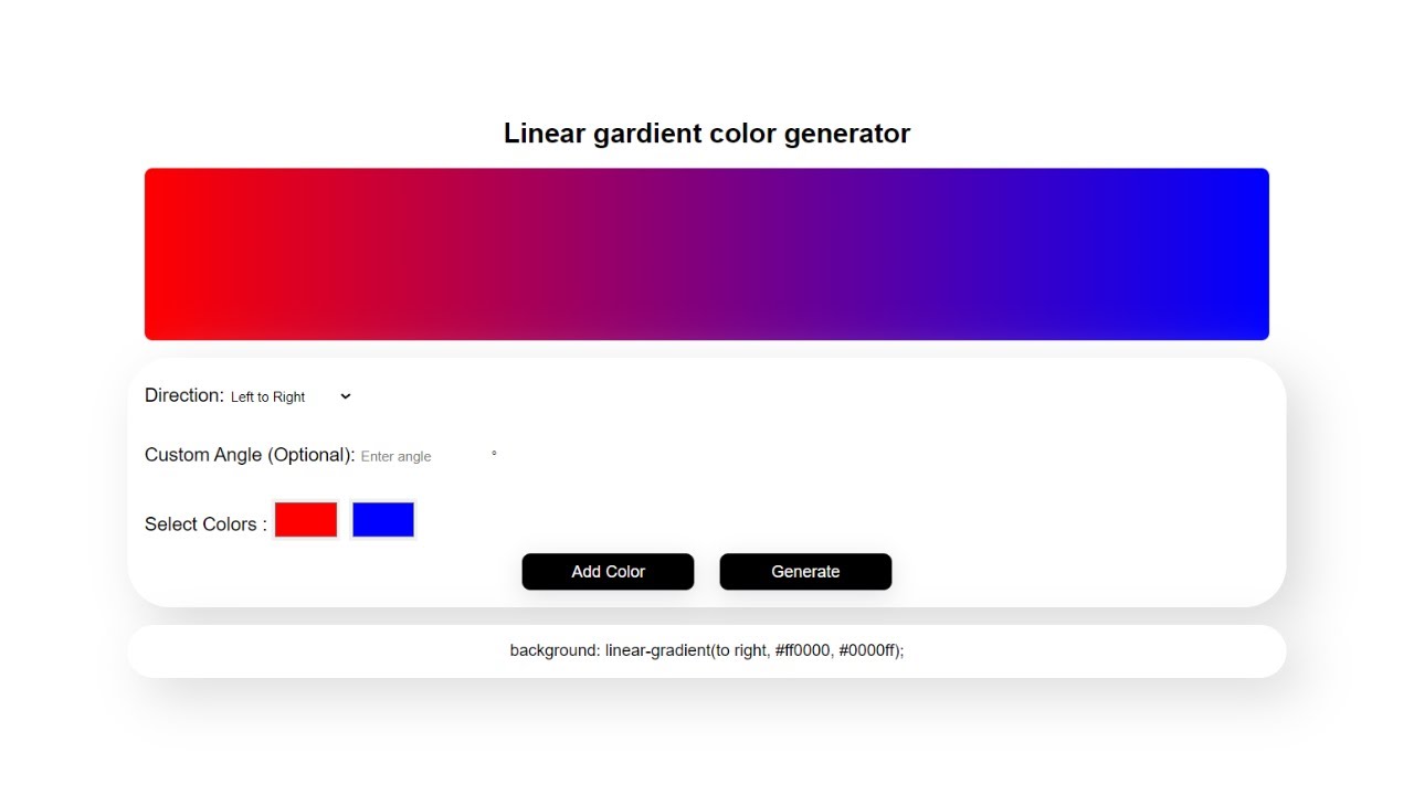 Build a Linear Gradient Generator with HTML CSS JavaScript | #coding #csstricks #webdesign #htmlcss
