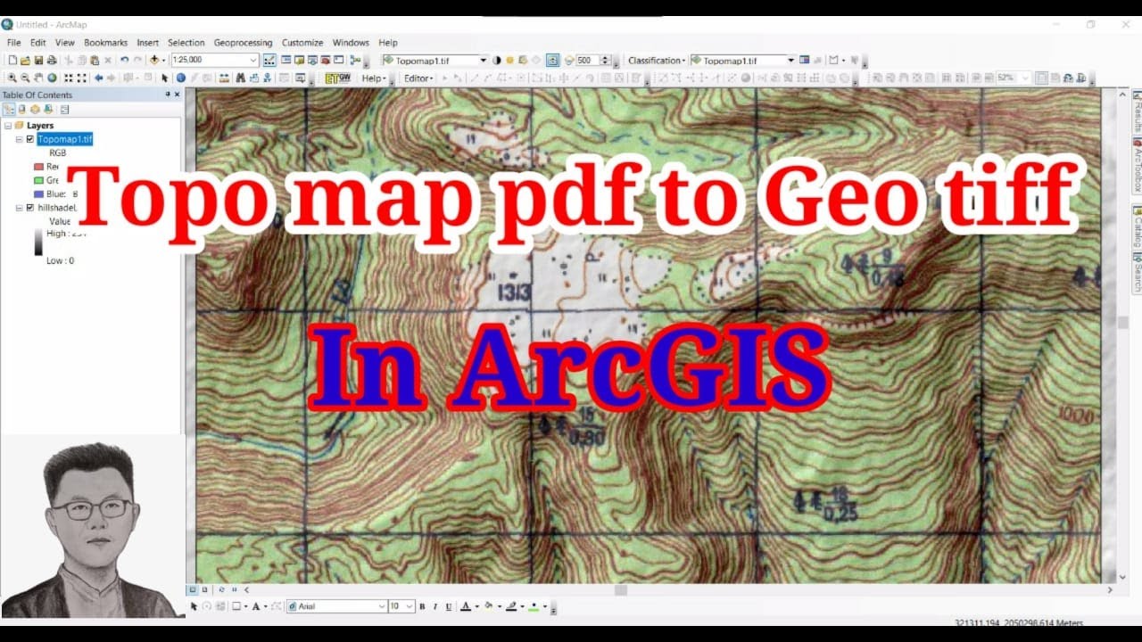 Tutorial convert topo map PDF file to Geo tiff [04/11/2020]