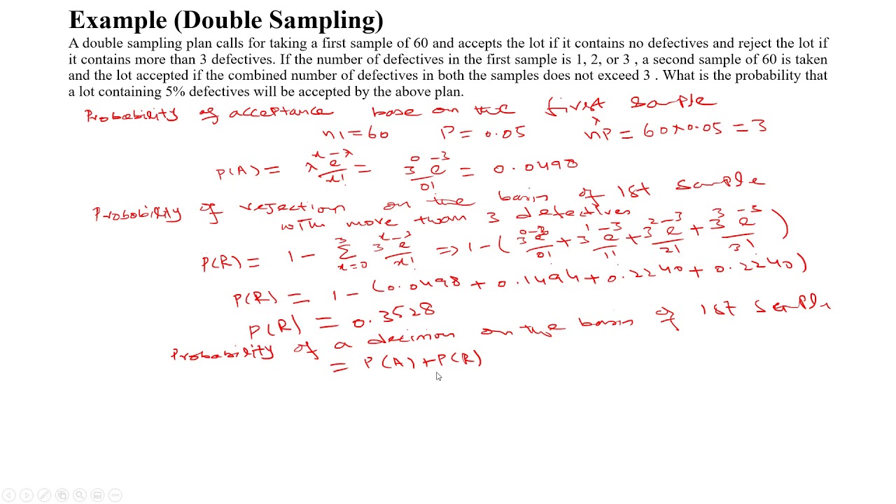 Probabilistic approach for Double sampling Plan