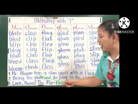 Blending Consonants with L / Words begin with bl, cl, fl, gl, pl & sl