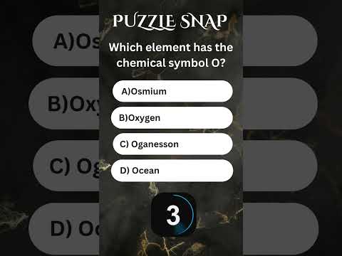 What Element is Represented by the Chemical Symbol 'O'? #motivation #riddles #learning #quiz #puzzle