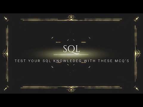 Structured Query Language || SQL || MCQ Questions || Practice || Test Your Knowledge || Learn ||Viva