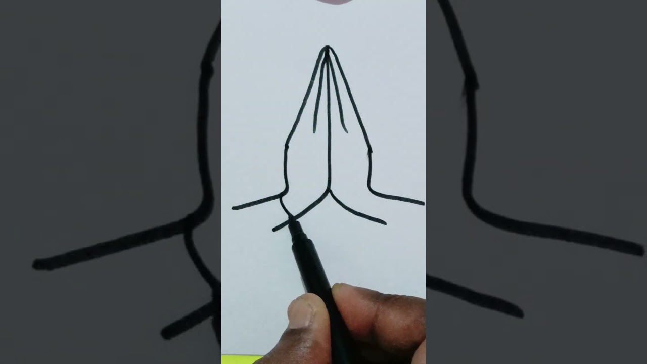 draw very easy namaste 🙏#shorts #viral