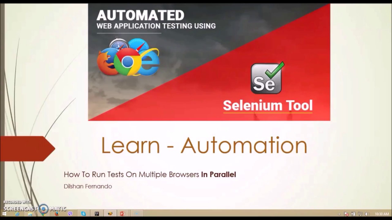How To Run Tests Parallely On Multiple Browsers