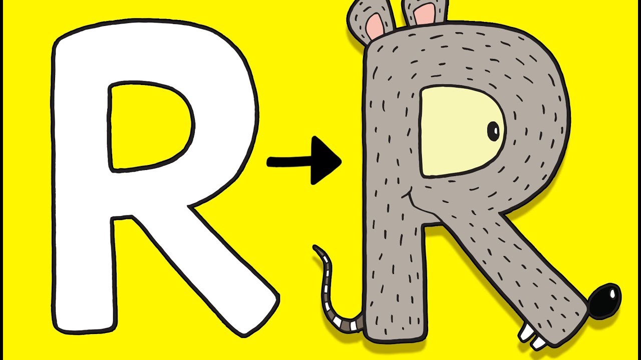 R for Rat - Learn to Draw ABC | Learn the Alphabet for Kids