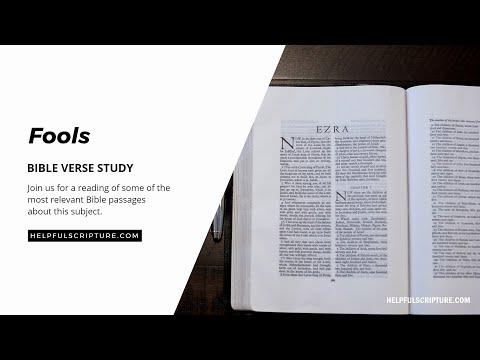 Bible Verses About Fools