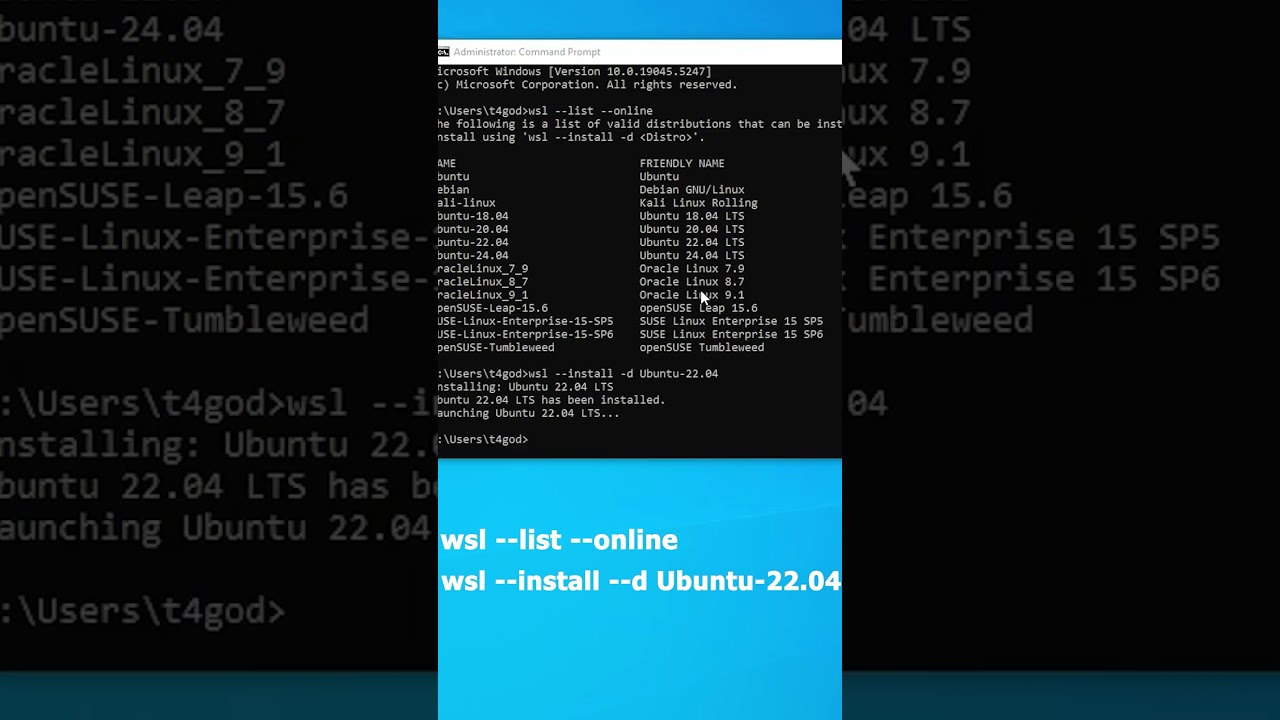How to install Linux Ubuntu with your Windows Command Prompt