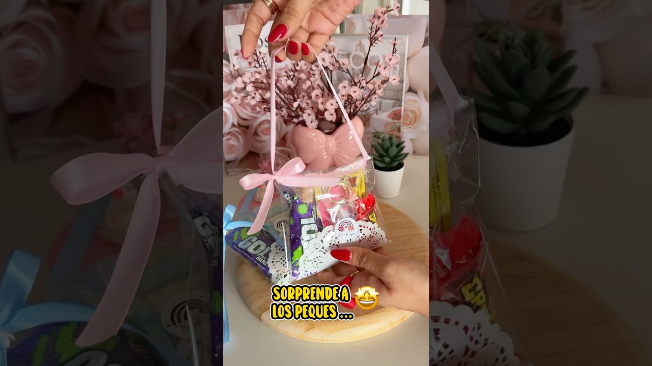 Unos mini bolsos llenos de sorpresas y dulces, te gustan? #tips #regalos #detalles #dulces #fiestas