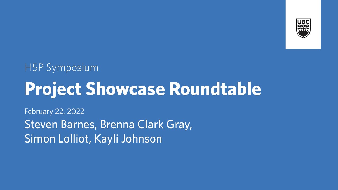 H5P Symposium: Project Showcase Roundtable