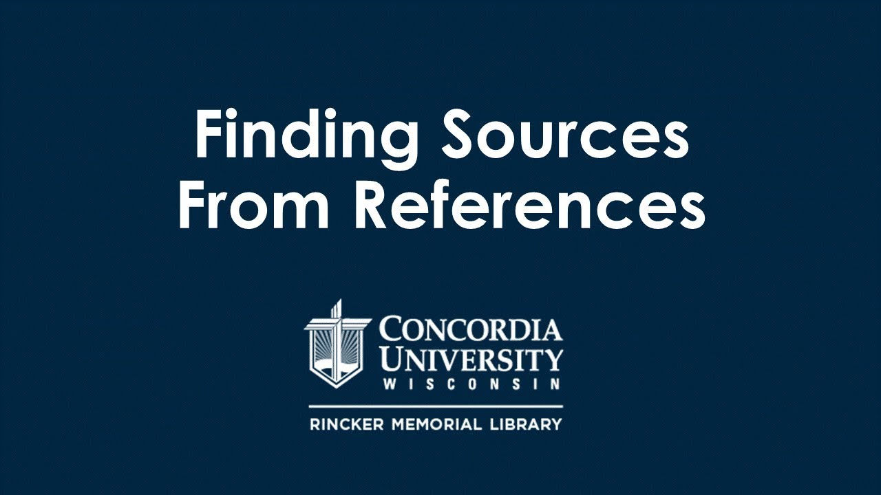 Finding Resources from References