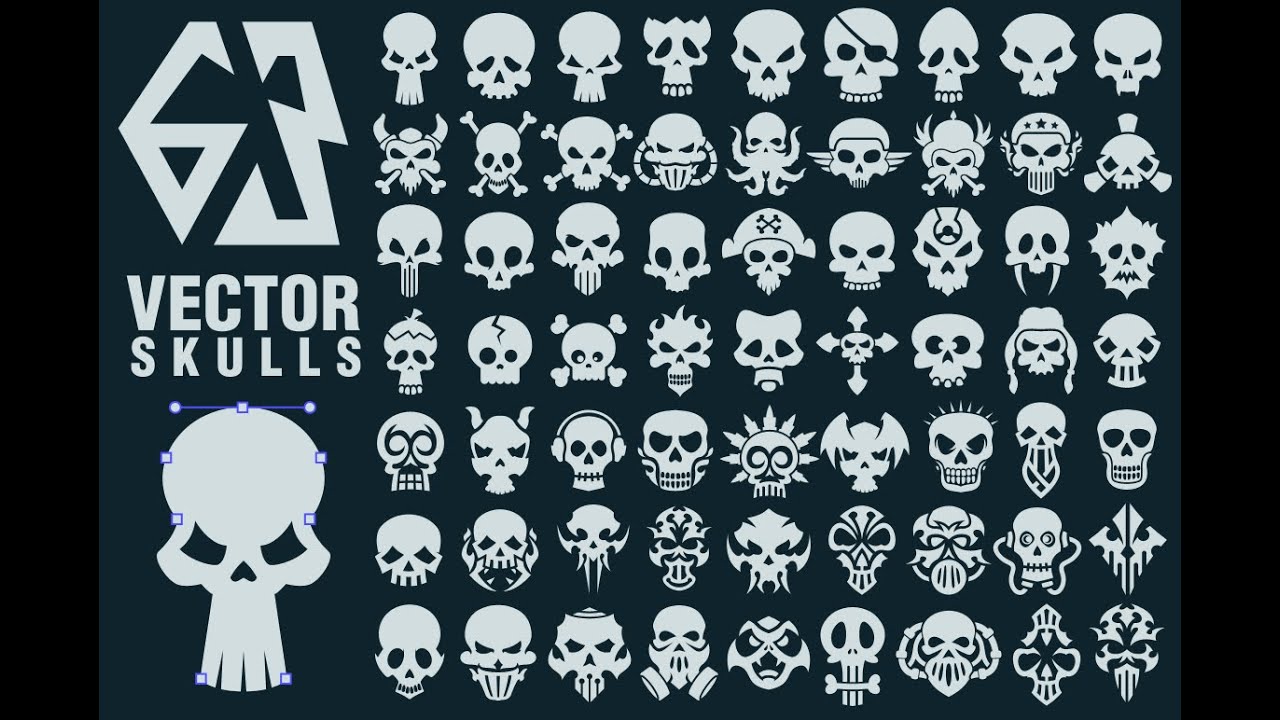 63 Vector Skulls Collection