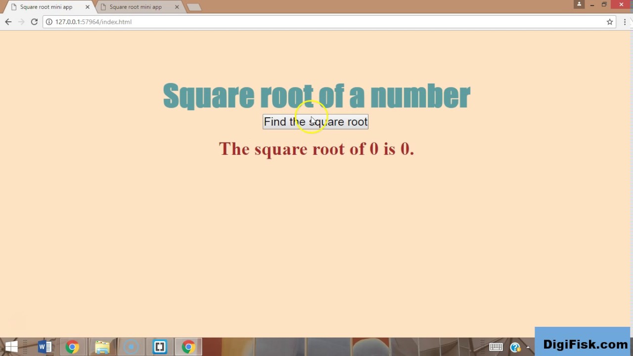 [Javascript tutorials #3] Square root App with Algorithm JS Part 3