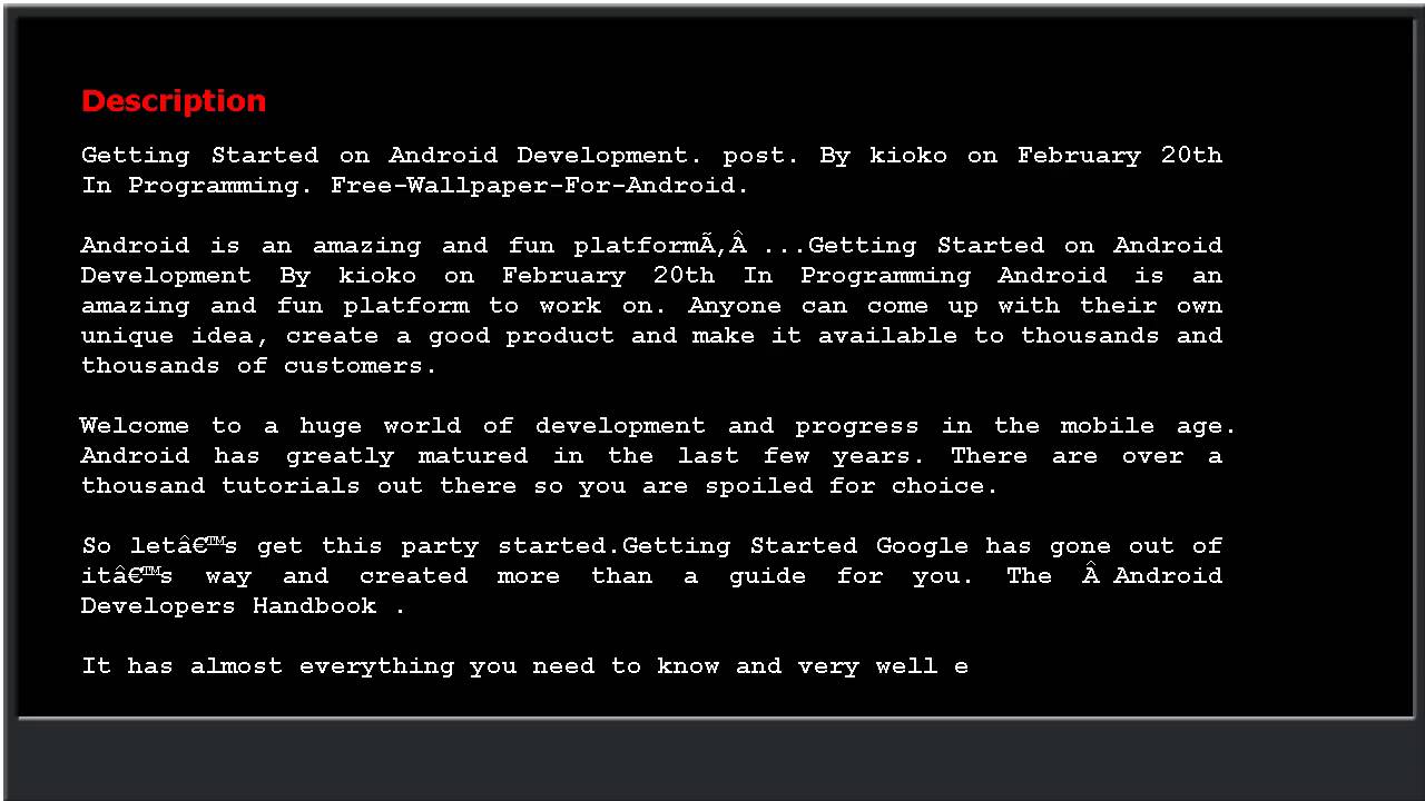 Thomas Kioko Â» Getting Started on Android Development