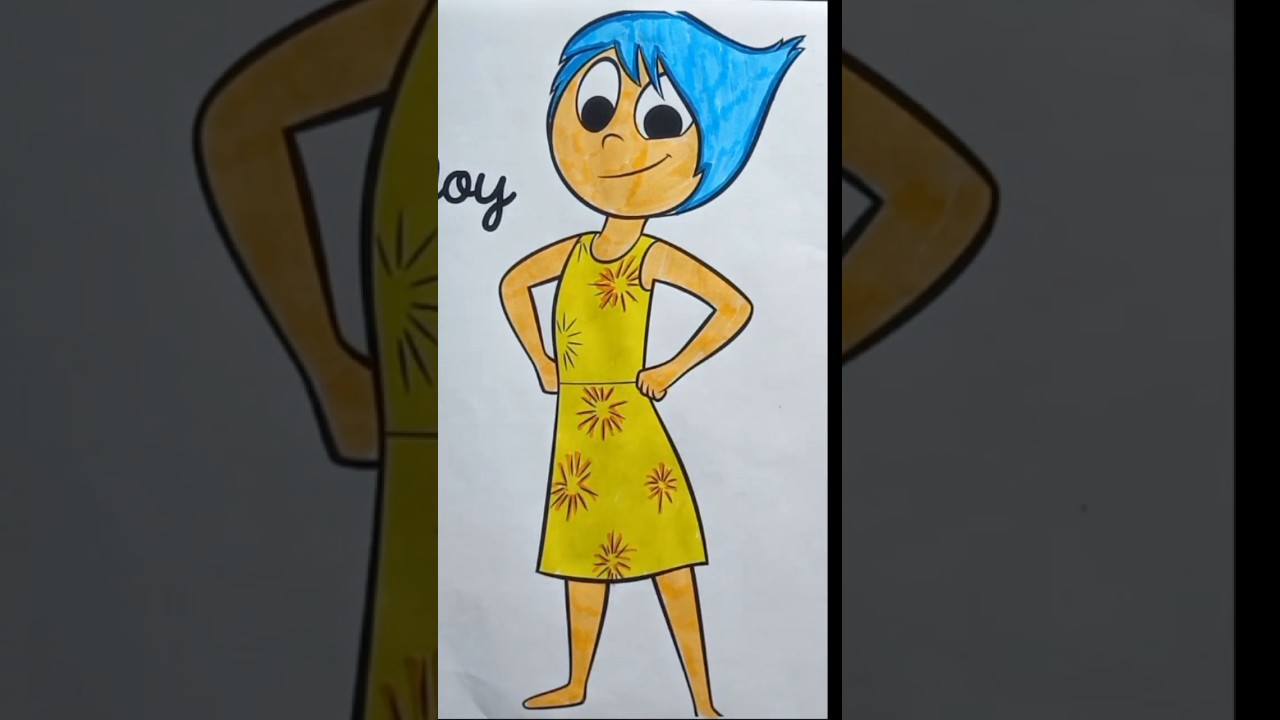 Coloring Disney Pixar Inside Out Joy#shorts #coloringpages  #insideout2 #insideout #joy #painting