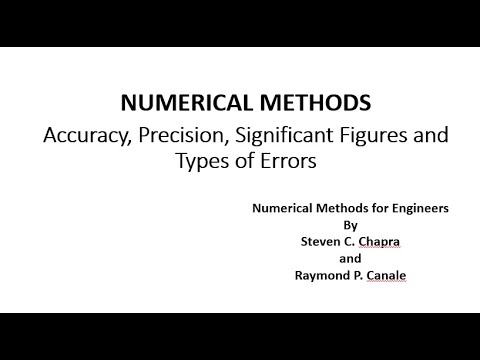 Accuracy, Precision, Significant Figures and Types of Errors | Numerical Methods