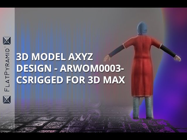 aXYZ design - ARWom0003-CSRigged for 3D Max 3D Model - FlatPyramid
