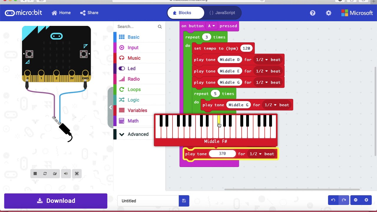 Micro:bit music Baby shark