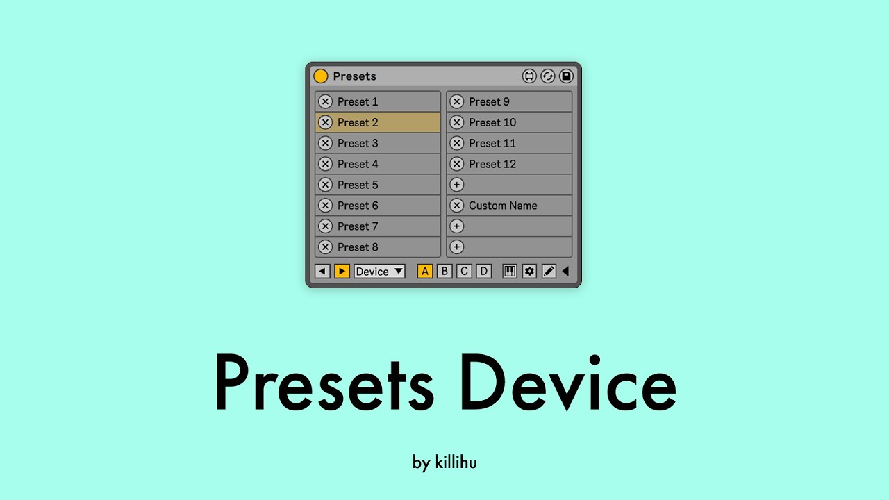 Presets Device for Ableton Live