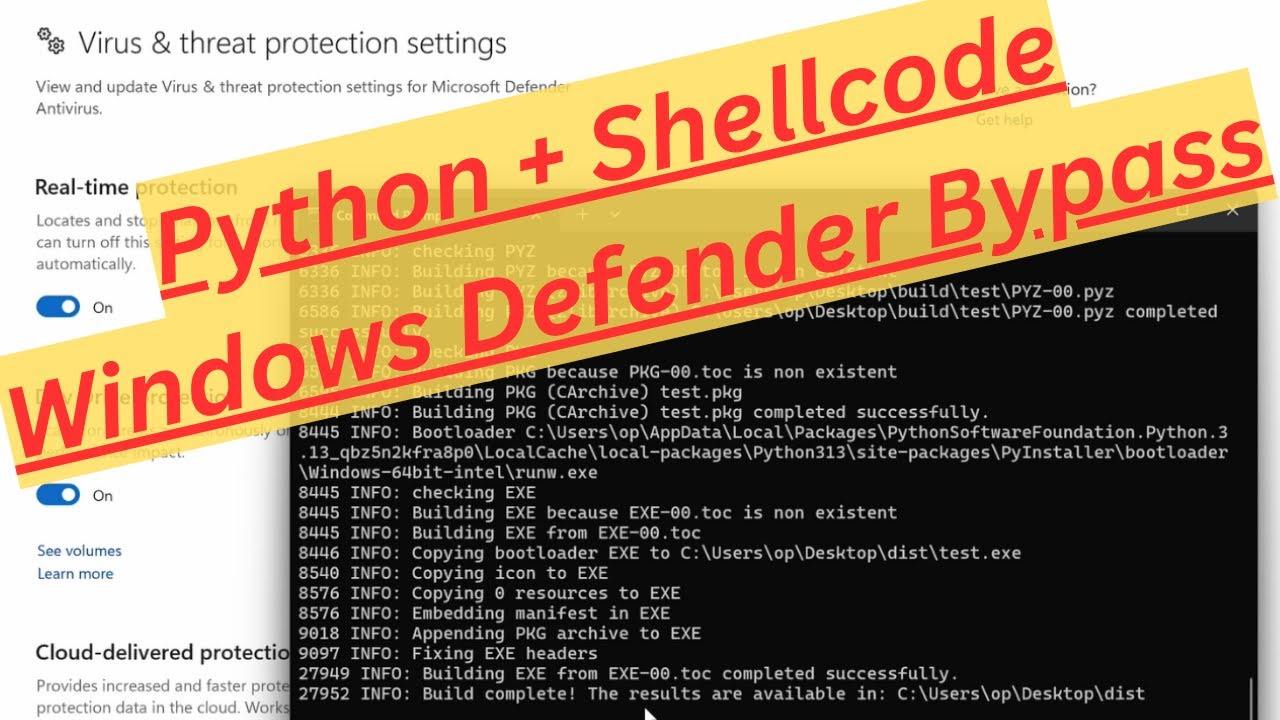 Simple Python Shellcode Loader Windows Defender Bypass (Meterpreter Reverse Shell)