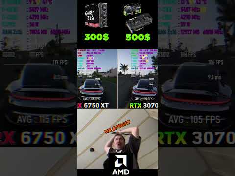 RTX 3070 VS RX 6750XT 300$ OR 500$? #pc #pcgaming #pcgamer #memes #amd #intel #nvidia