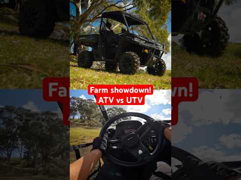 Is an ATV or UTV better on the farm? Can-Am Defender and Outlander tested! #farm #atv #utv #review