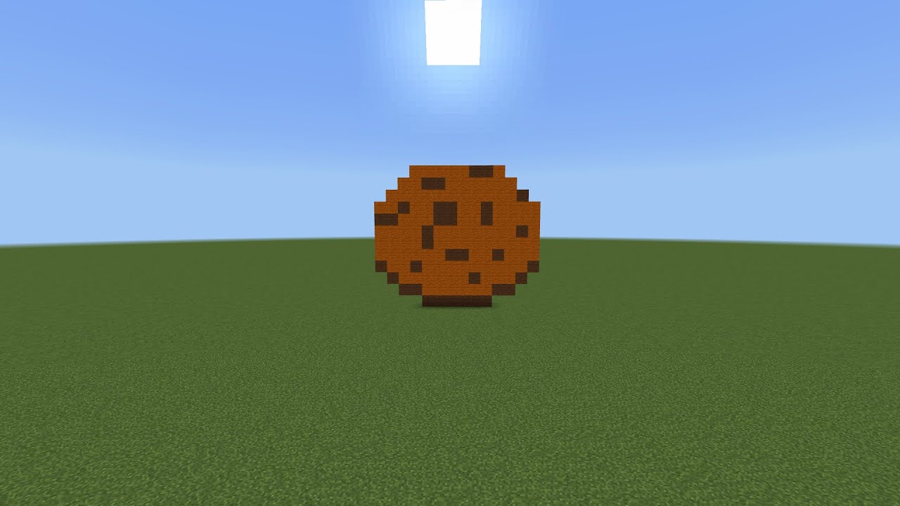 How to build a cookie pixel art in Minecraft! (Minecraft tutorial)