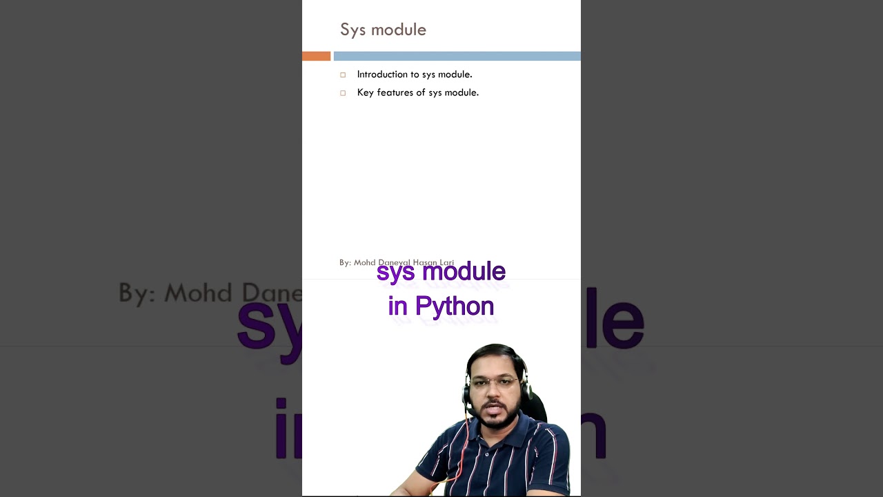 sys module in python  #codewithdaneyal