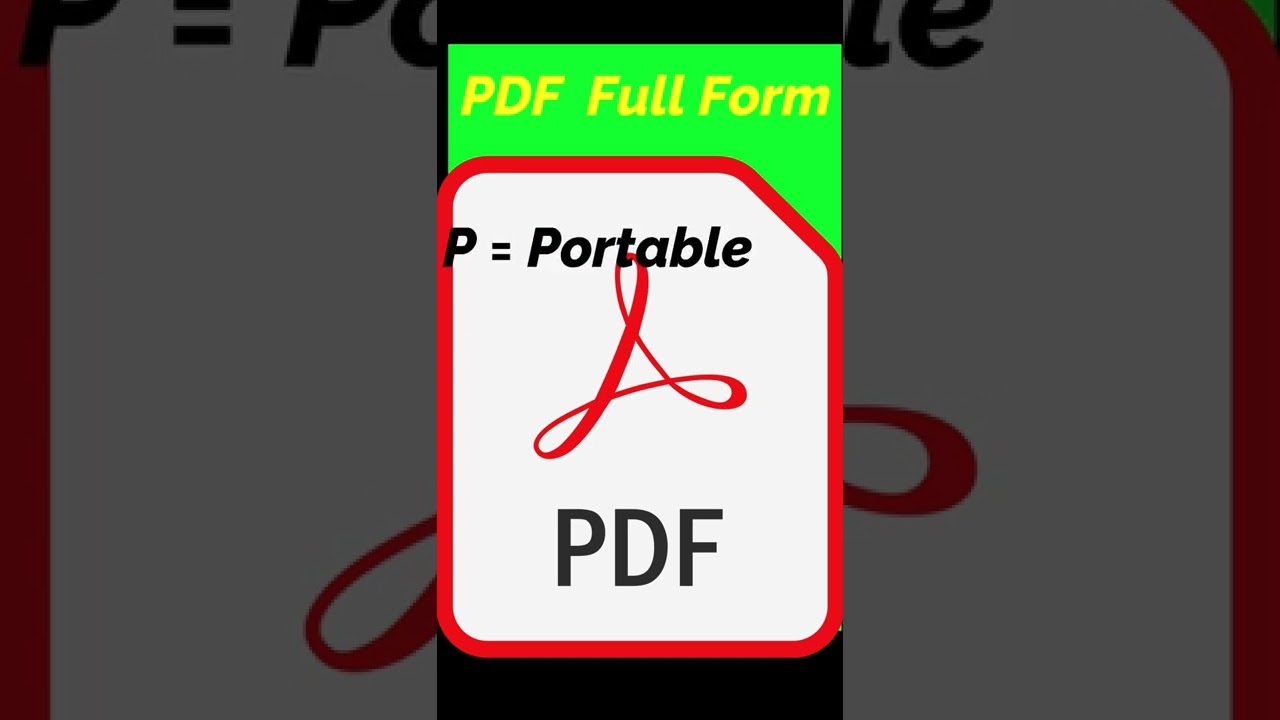 PDF Full Form / #shorts / #fullform / #lpd / #ytshorts / #pdf