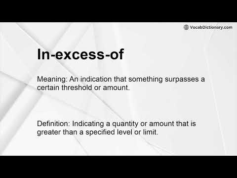 In-excess-of Meaning
