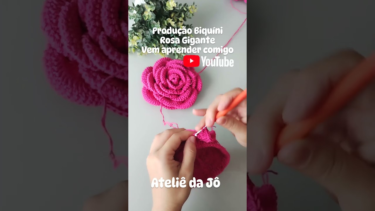 Produção Biquíni Rosa Gigante Vem aprender comigo, aula disponível no meu canal.