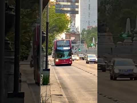 MetroBus CDMX cruising down Calle Reforma in Mexico City Mexico. The best way to beat traffic