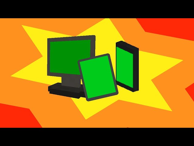 PC and Phone with green screen for YT Minecraft Data Pack