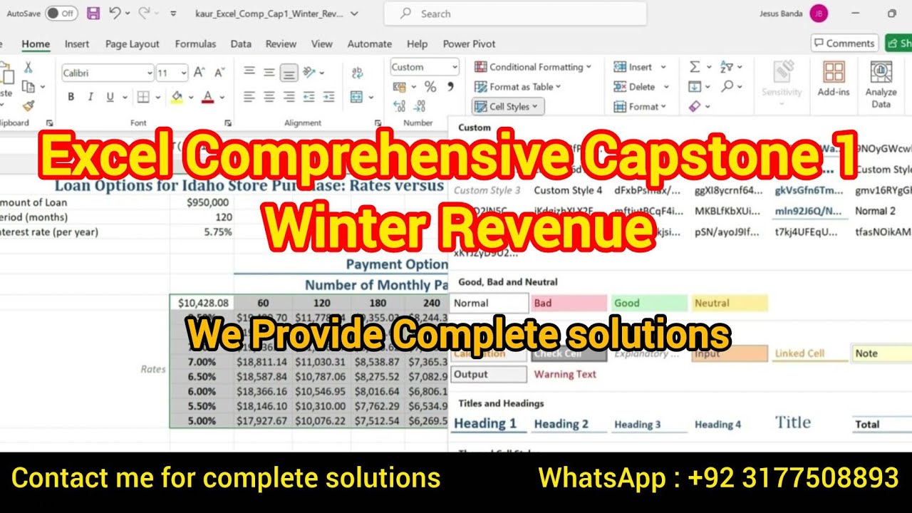 Excel Comprehensive Capstone 1 Winter Revenue ( Pc Mac )Excel_Comprehensive_Capstone1_Winter_Revenue