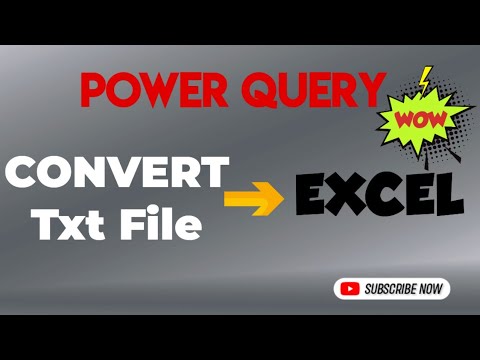 Convert TXT File to Excel Using Power Query