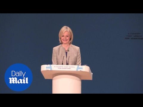 Liz Truss addresses Conservative conf on UK's justice system - Daily Mail
