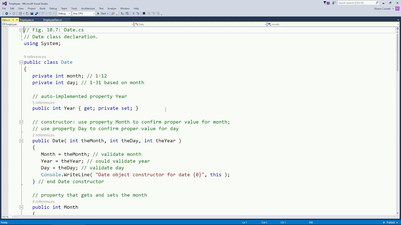 Chapter 10   Classes and Objects