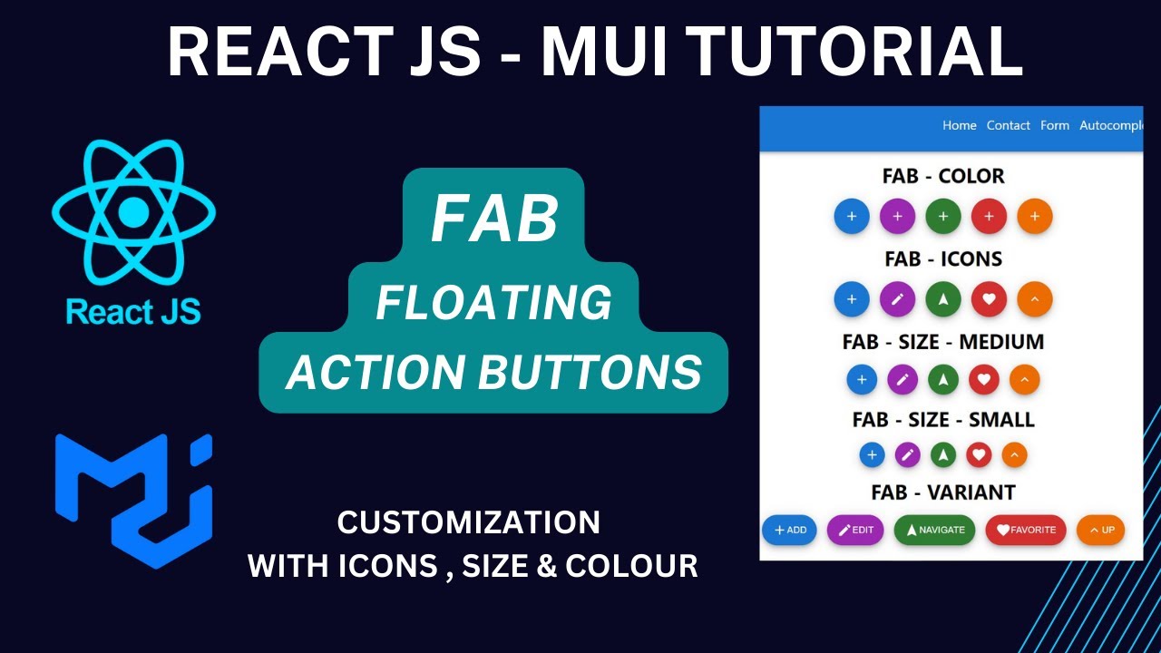 MUI Floating action buttons in React JS  |  React JS - MUI Tutorial