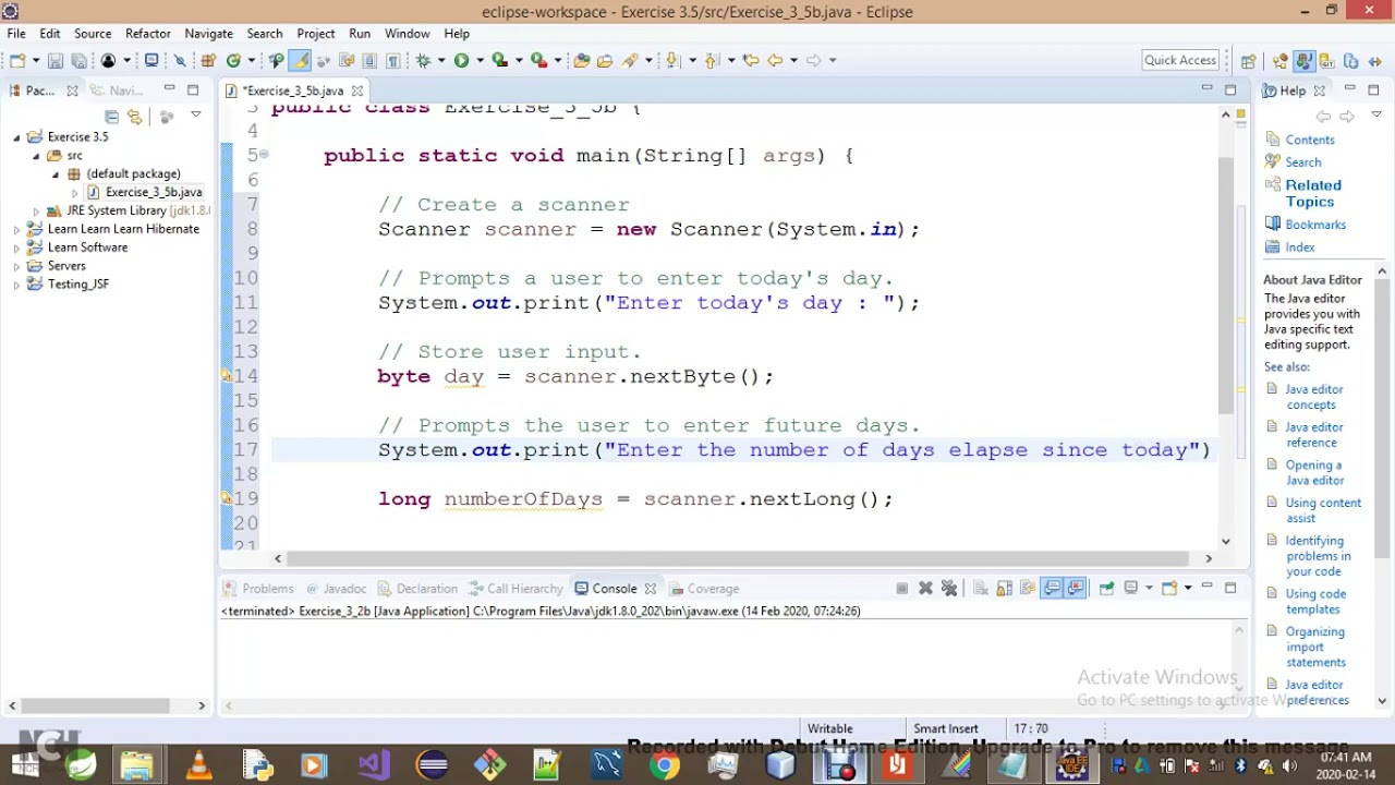 Introduction To Java Programming - Exercise 3 5b