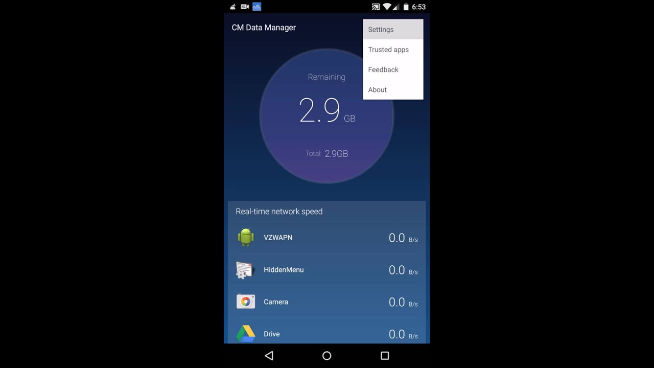 CM Data Manager App for Android