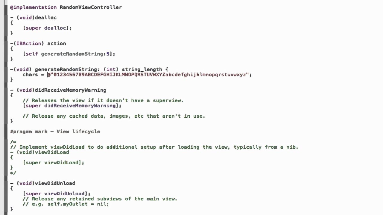 iPhone Programming: Generate proper random alphanumeric strings.