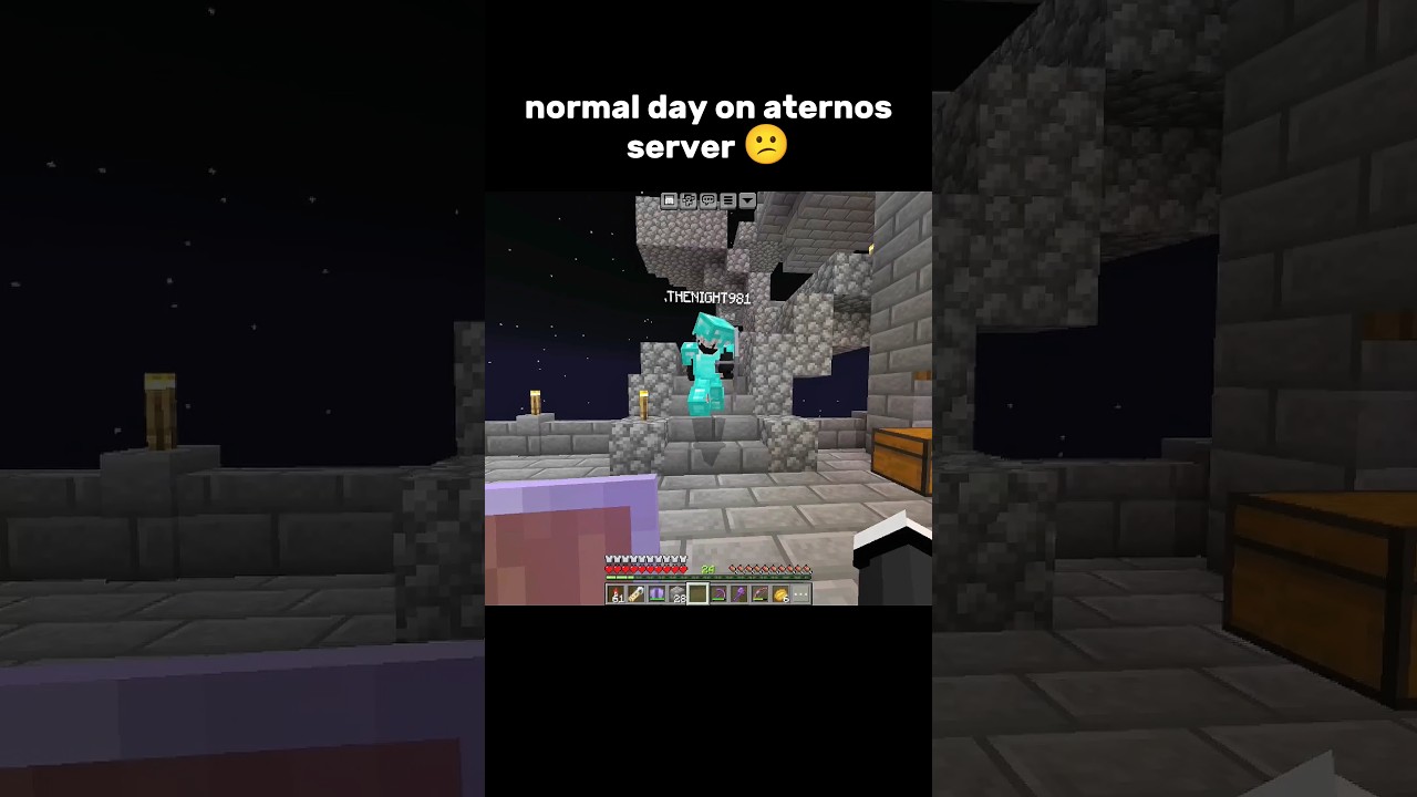 normal day on aternos server 😕.... #minecraft