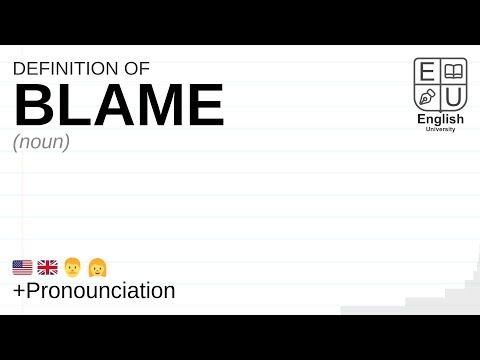 BLAME meaning, definition & pronunciation | What is BLAME? | How to say BLAME