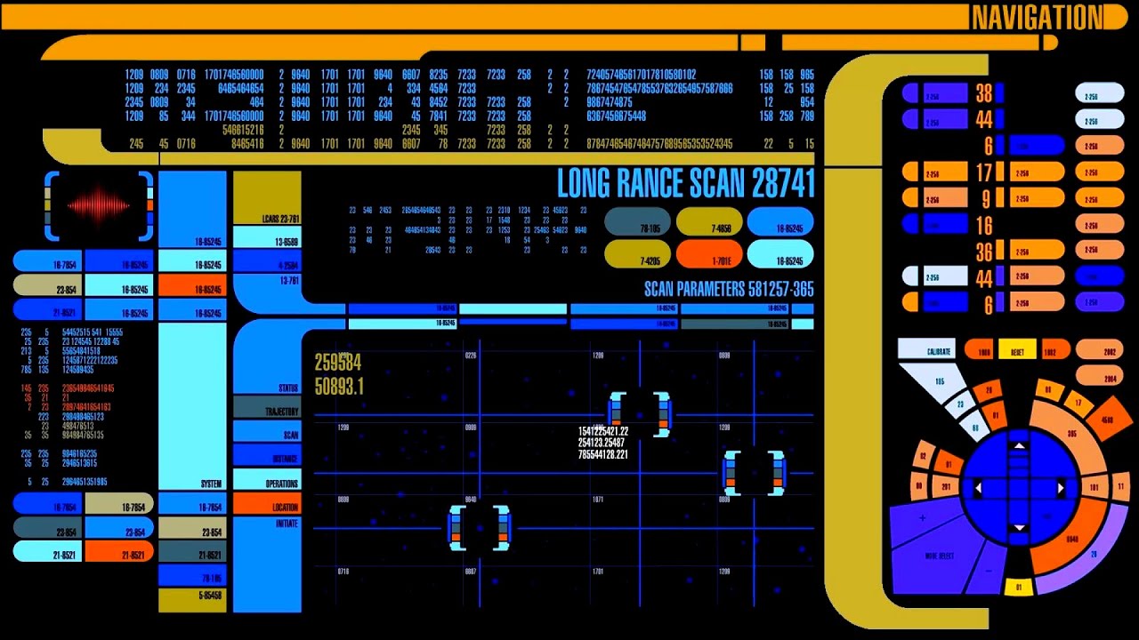 Star Trek LCARS Display Screensaver (10 Hours)
