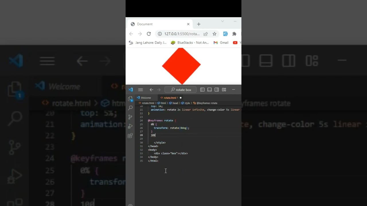 animated box with pure css