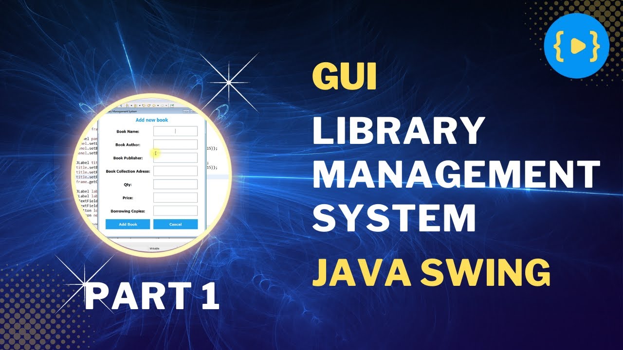 Library Management System GUI using Java Swing (Part 1)