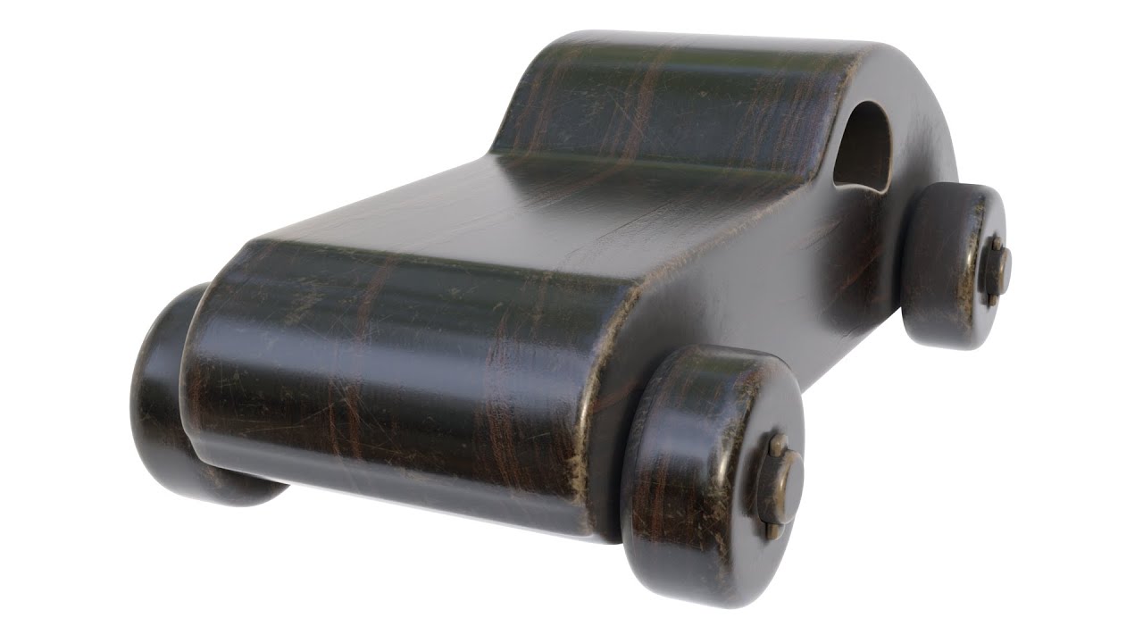 3D model of wooden toy car. Turbosquid (no sound)